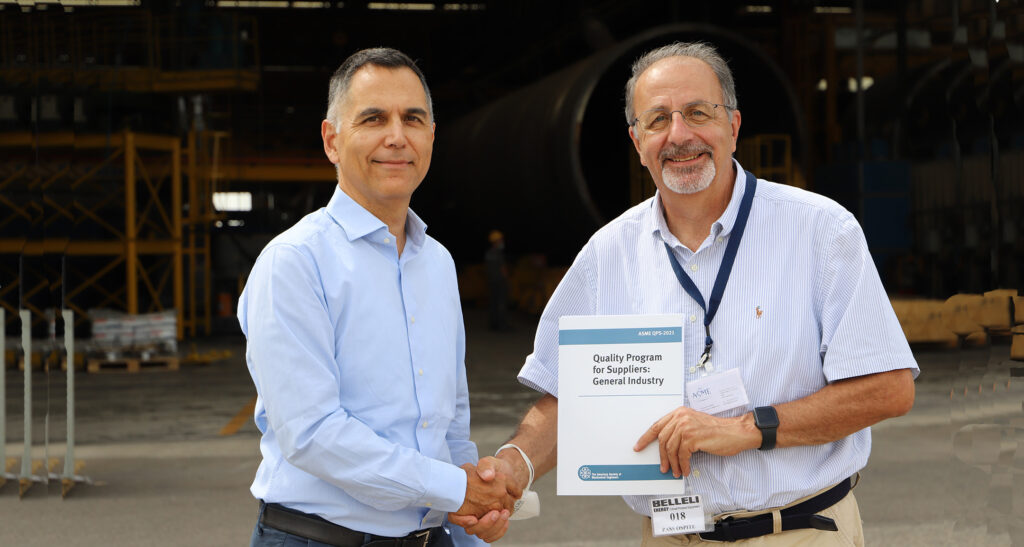 Official delivery of the new 𝗔𝗦𝗠𝗘 𝗤𝗣𝗦 𝟮𝟬𝟮𝟭 standard - Belleli Energy ...